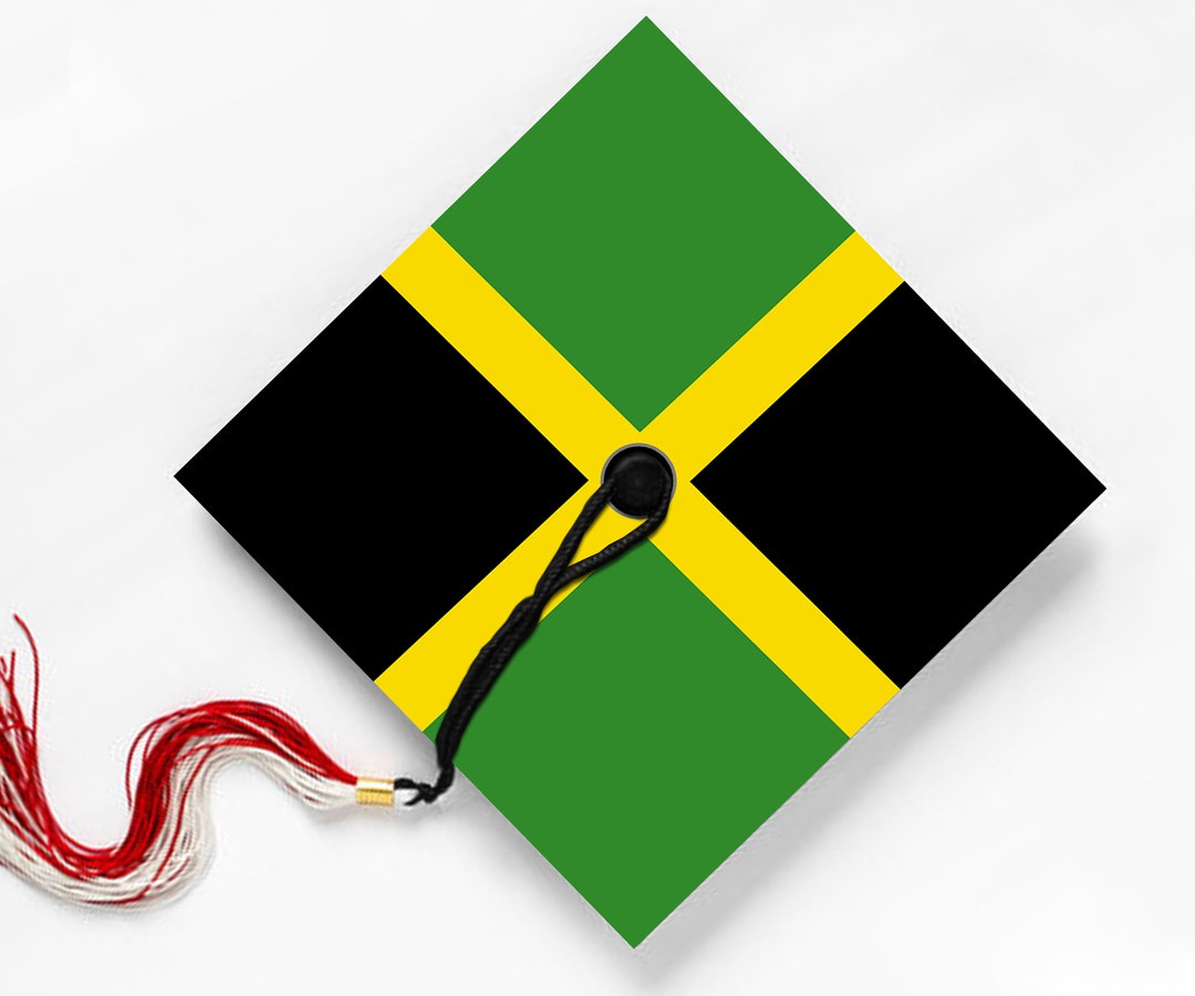 Flag of Jamaica, Jamaicans Pride, Graduation Cap Topper, Grad Cap ...