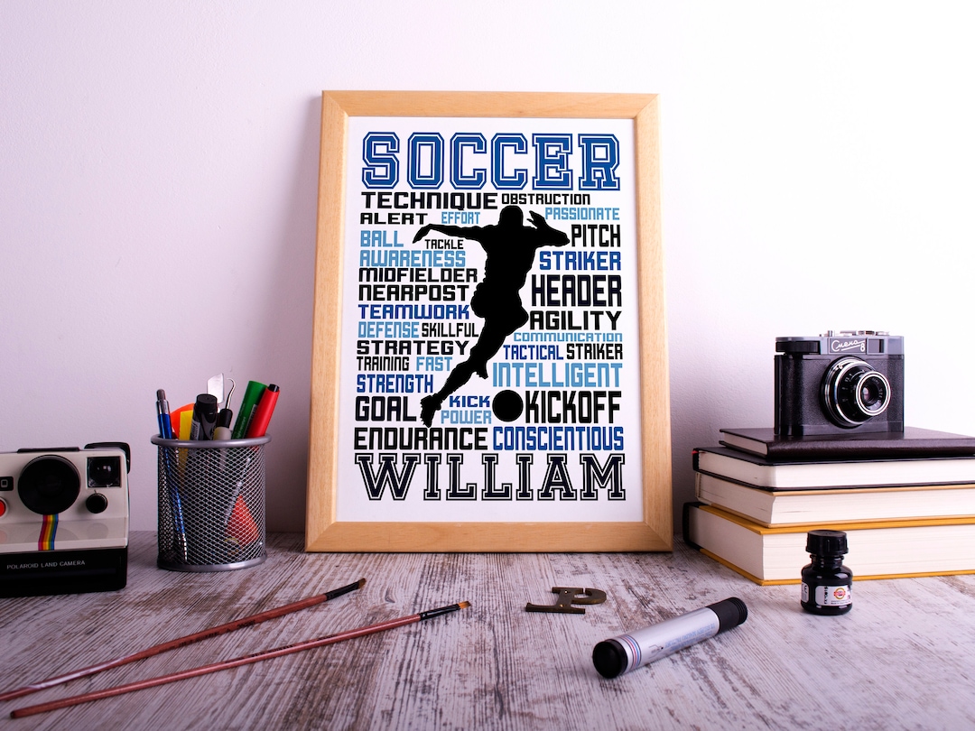 Custom Soccer Poster, Soccer Lover Gift, Typography Art Print ...