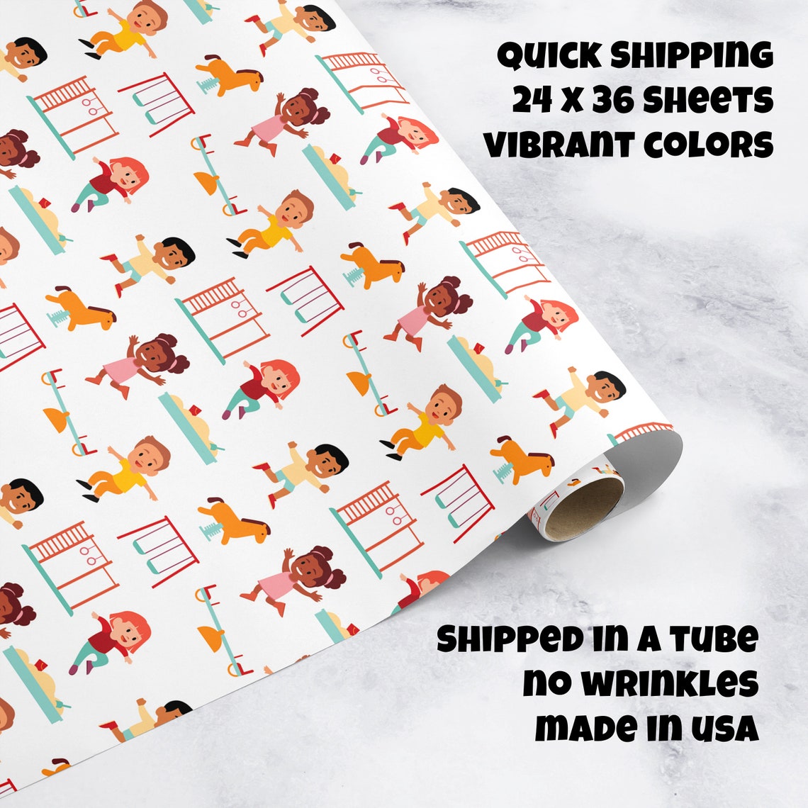 Cute Kids Children Design Gift Wrapping Paper - Etsy