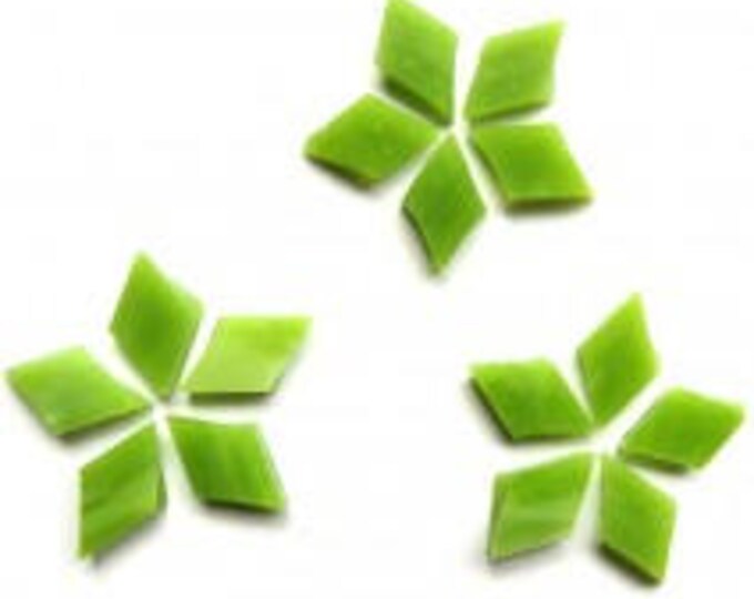 Stained Glass Hand-cut Diamond Green Tea Small 18pcs - Etsy