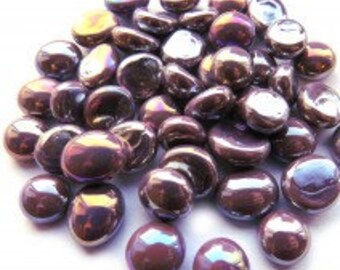 100 X Super Mini Glass Pebbles Plum Marble approx. 12mm | Etsy