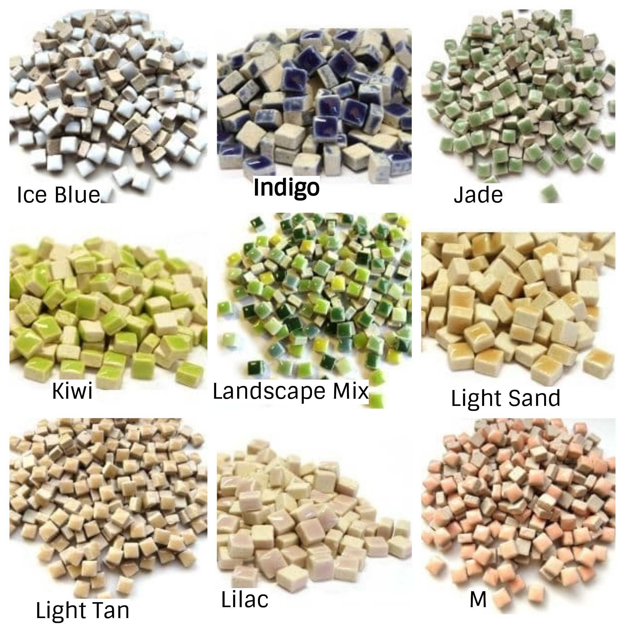 5mm Ceramic Mosaic Tiles - 25g's in a Choice of Colours - Etsy UK