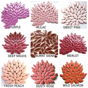 Ceramic Petal Mosaic Tiles in a Choice of Colours - 50g's - Etsy