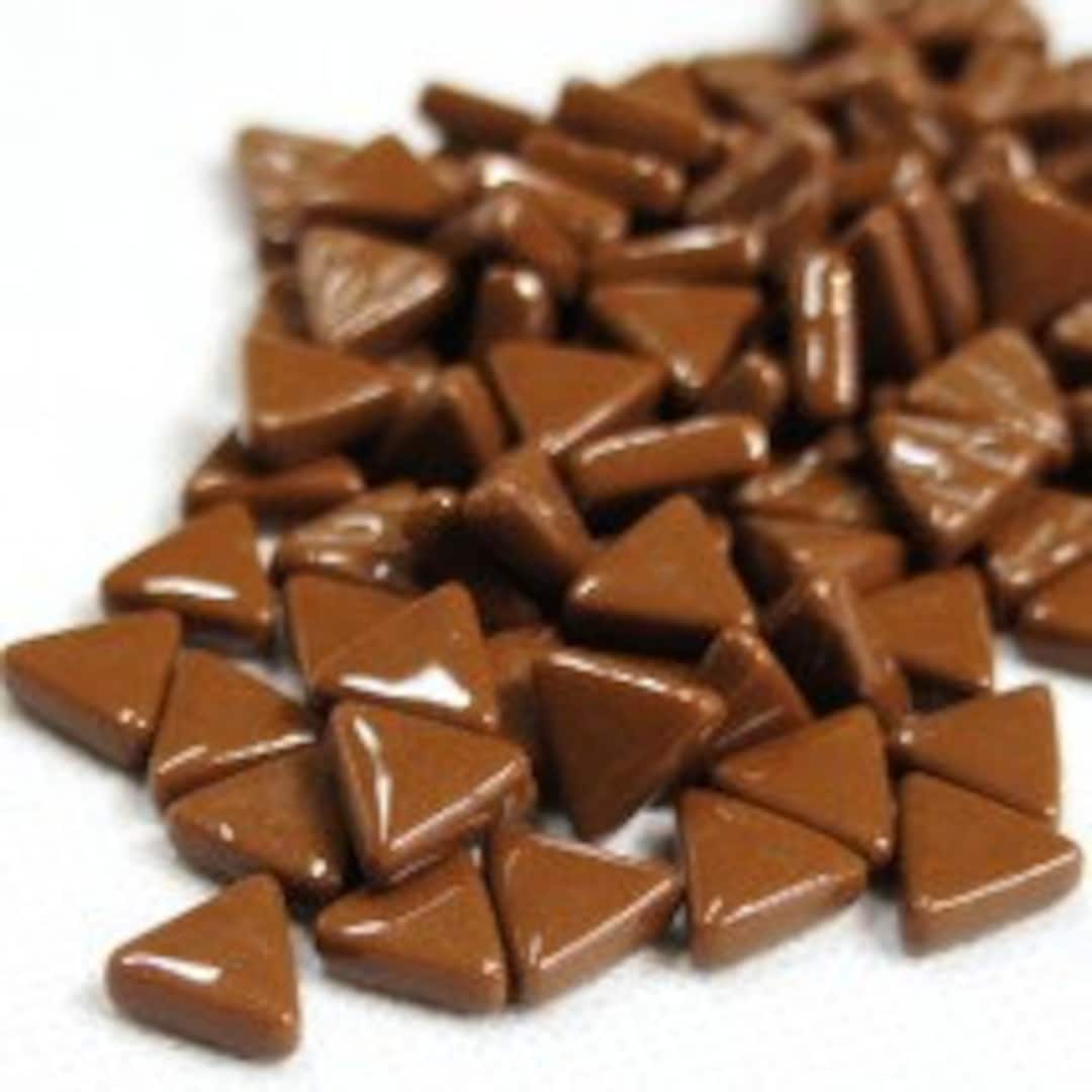 10mm Micro Mosaic Chocolate Triangles - 50g / 1.75oz (approx 85 Tiles ...