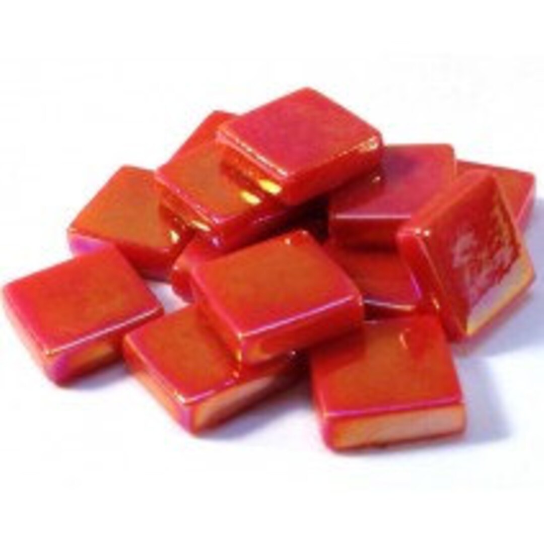 12mm Micro Mosaic Craft Tiles - Red Pearlised - 50g / 1.75 Oz (approx ...