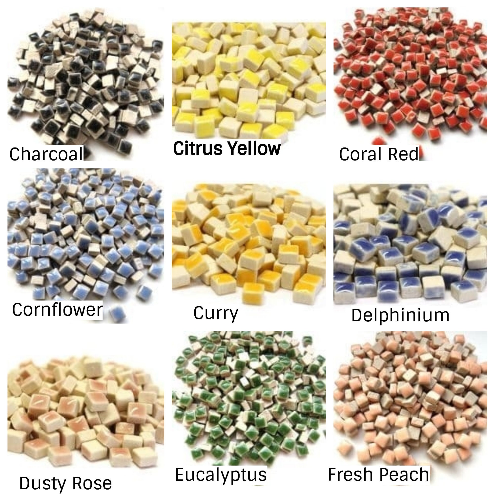 5mm Ceramic Mosaic Tiles - 25g's in a Choice of Colours - Etsy UK