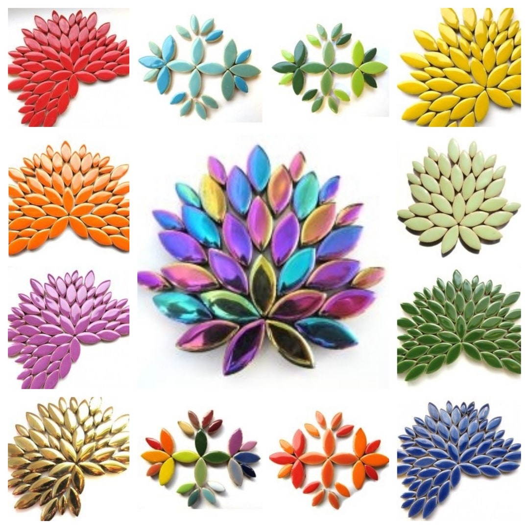 Ceramic Petal Mosaic Tiles in a Choice of Colours - 50g's - Etsy