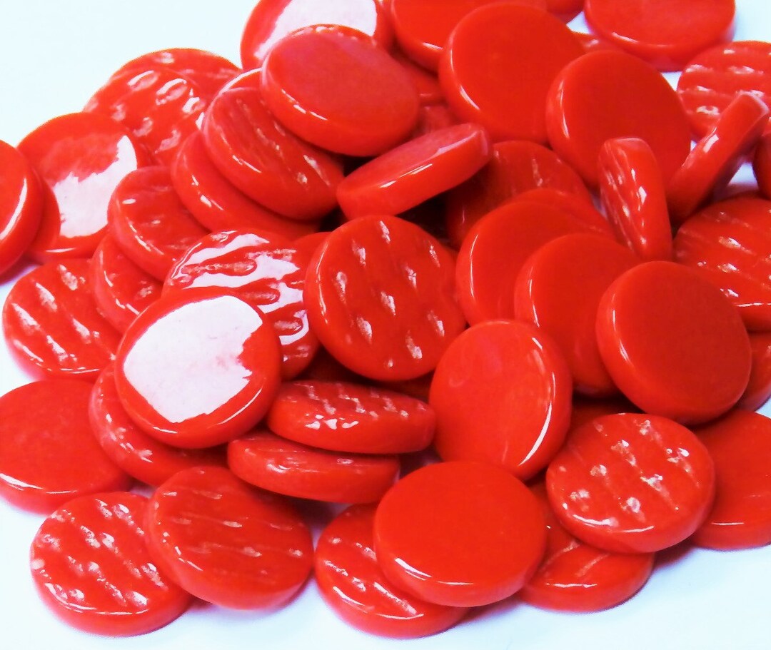 18mm Round Gloss red Gloss 50g - Etsy