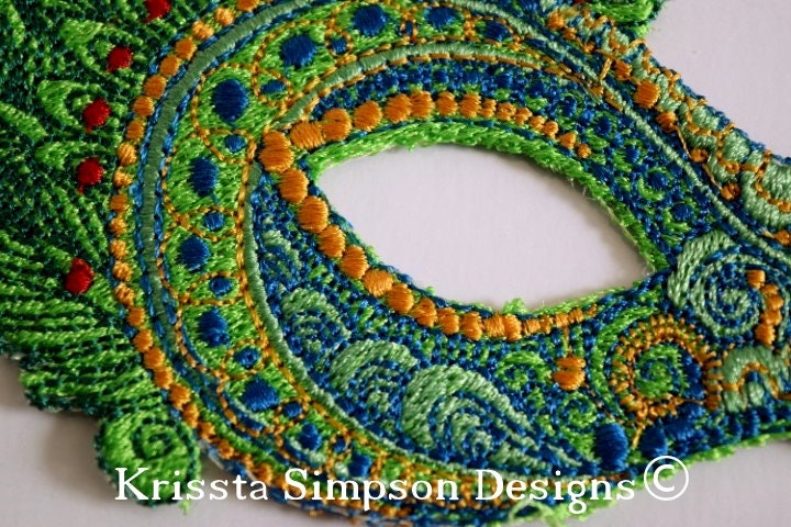 FSL Vintage Venetian Mask 2 Machine Embroidery Design - Free Standing ...