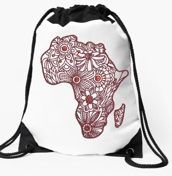African continent mandala redwork 02 machine embroidery design | Etsy