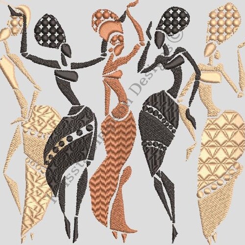 Native African Dancers 02 Machine Embroidery Design /UPDATED - Etsy