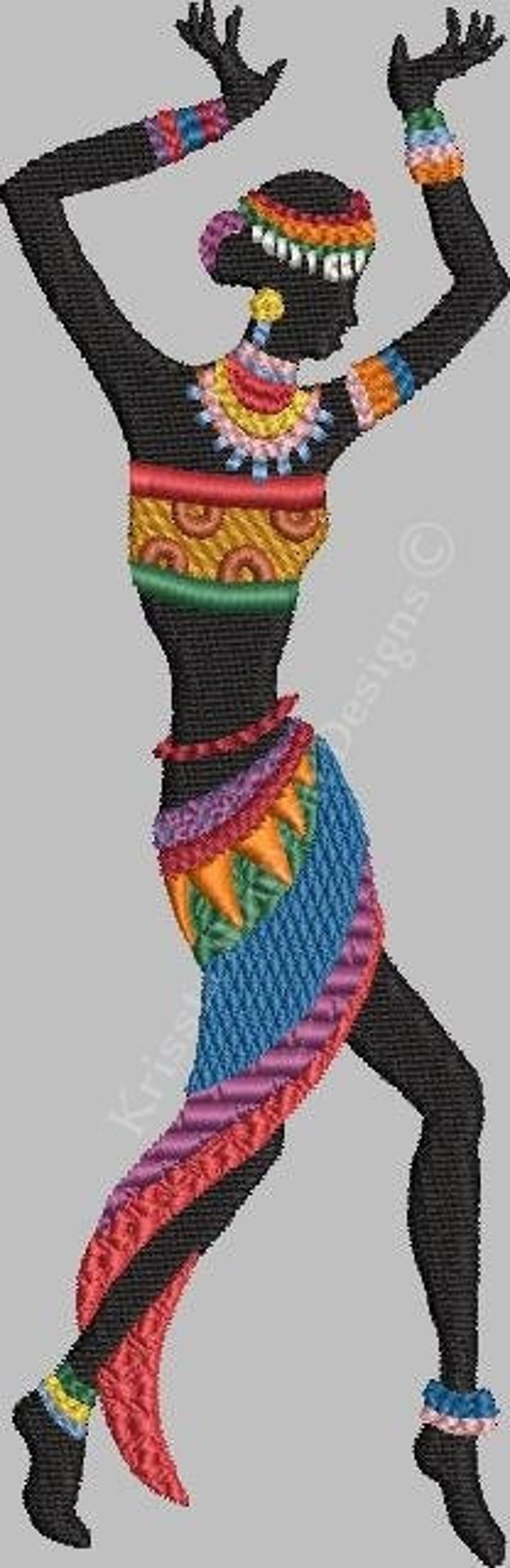 Native African Dancer 01 Machine Embroidery Design in 5 Sizes/african ...