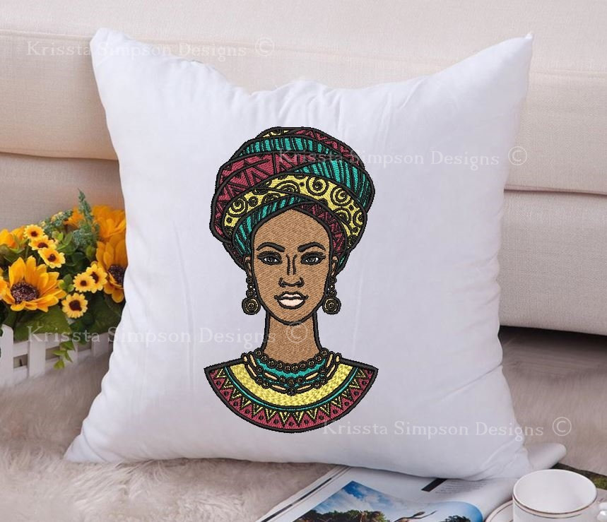 Native African Woman 04 Machine Embroidery Design Folk Art - Etsy