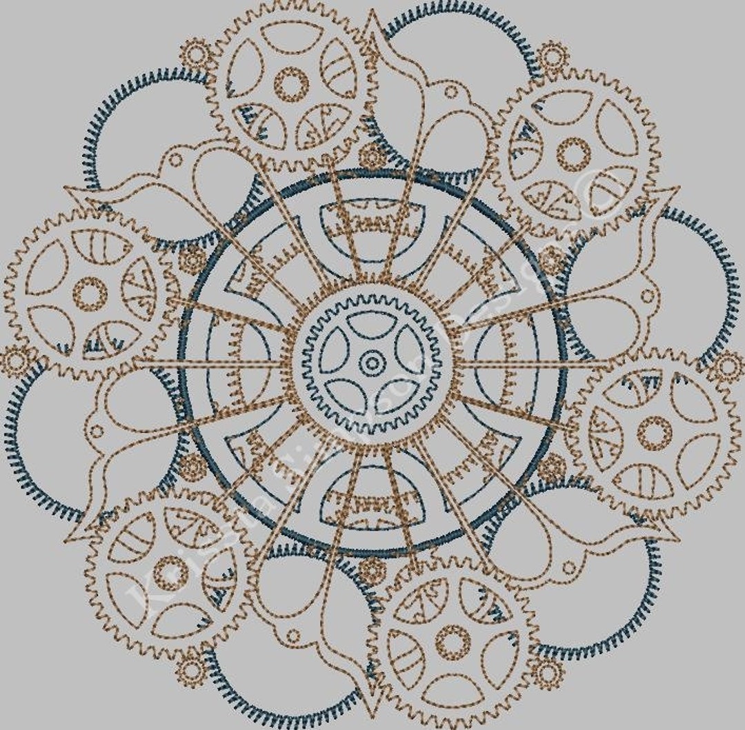 NEW Steampunk Mandala Circle Collection Nr.02 Machine Embroidery Design ...