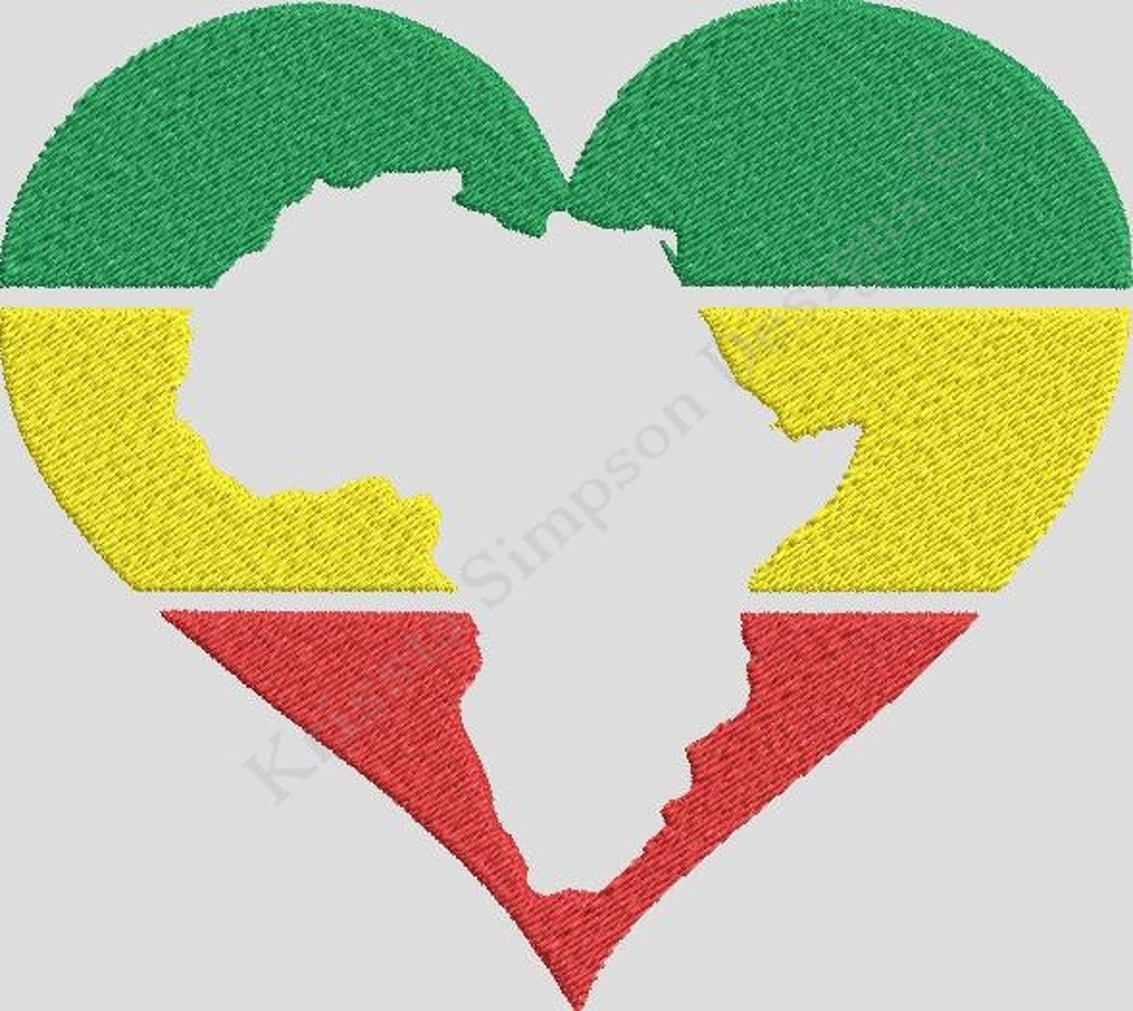 African Continent Silhouette in 3 Colors Machine Embroidery Design in 2 ...