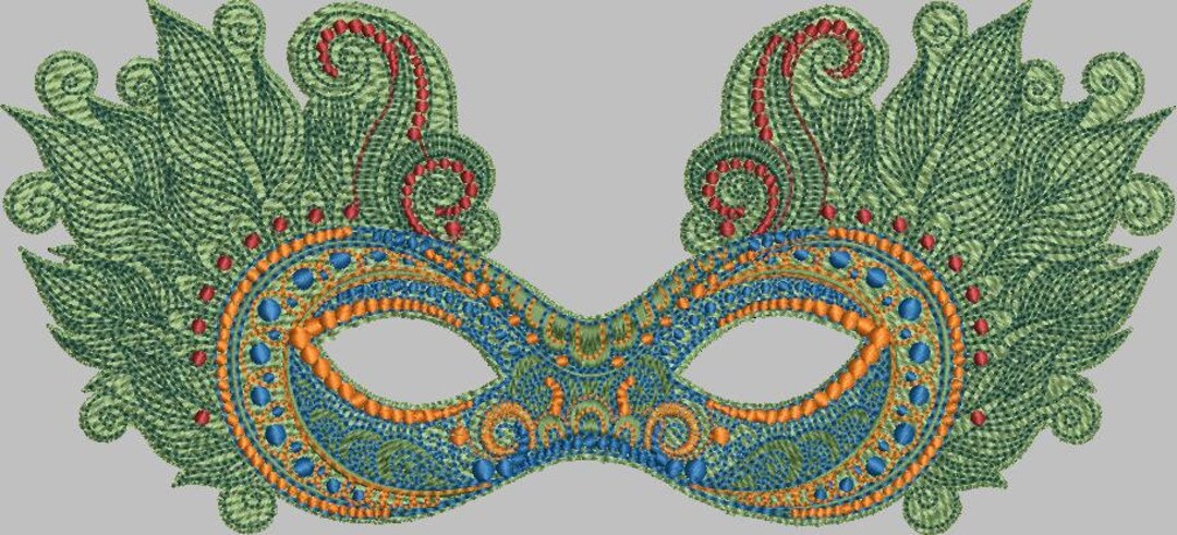 FSL Vintage Venetian Mask 2 Machine Embroidery Design - Free Standing ...