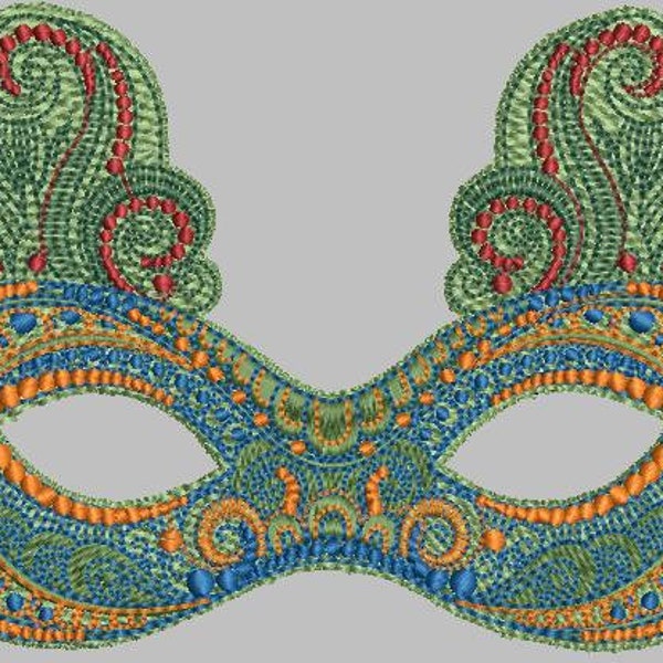Mask Machine Embroidery Design - Etsy