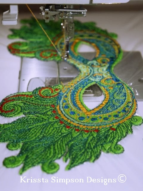 FSL Vintage Venetian Mask 2 Machine Embroidery Design - Free Standing ...