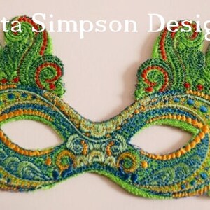FSL Vintage Venetian Mask 2 Machine Embroidery Design - Free Standing ...