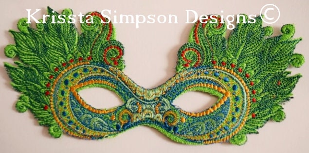 FSL Vintage Venetian Mask 2 Machine Embroidery Design - Free Standing ...
