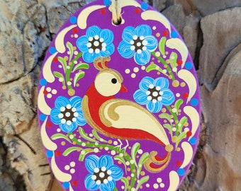 Bavarian Folk Art Ornament, German Folk Art, Heart Shaped Ornament ...