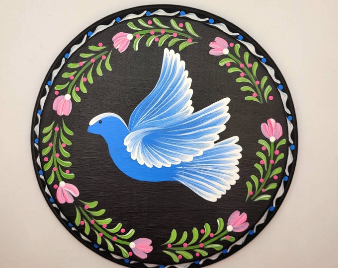 Wooden Round Plaque, Bavarian Folk Art, German Folk Art, Bauernmalerei ...