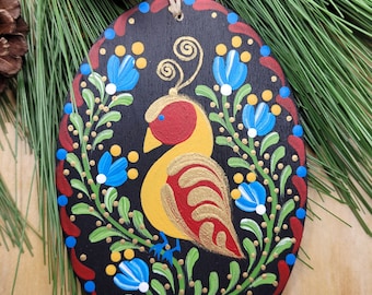 Bavarian Folk Art Ornament, German Folk Art, Distelfink Ornament ...