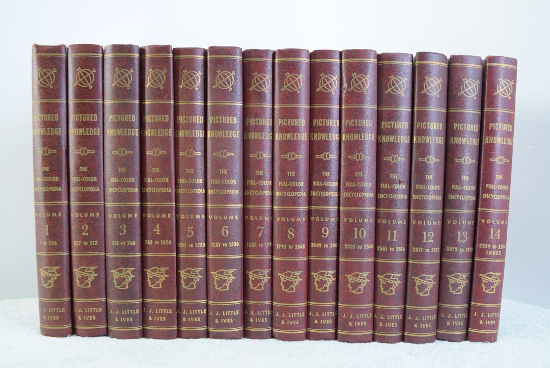 Pictured Knowledge the Full-color Encyclopedia From 1956 Complete Set ...