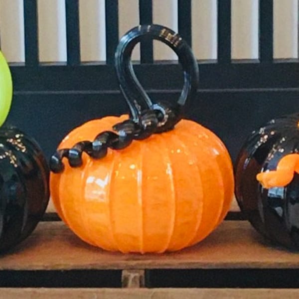 Mini Glass Pumpkin - Etsy
