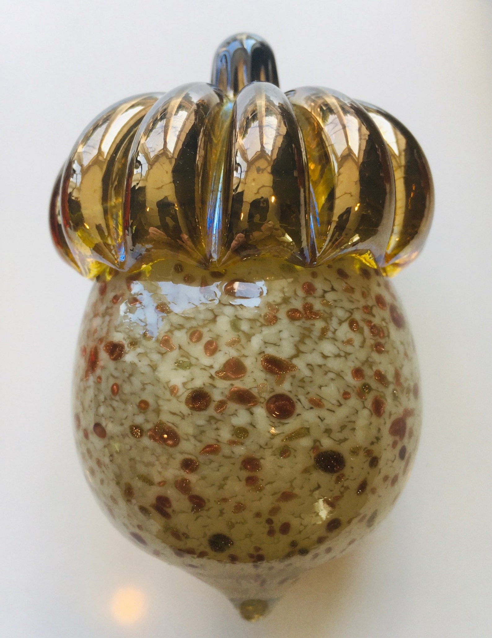 Hand Blown Glass Acorn Paperweights - Etsy