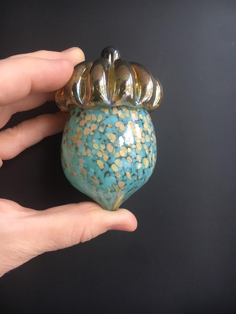 Hand Blown Glass Acorn Paperweights - Etsy