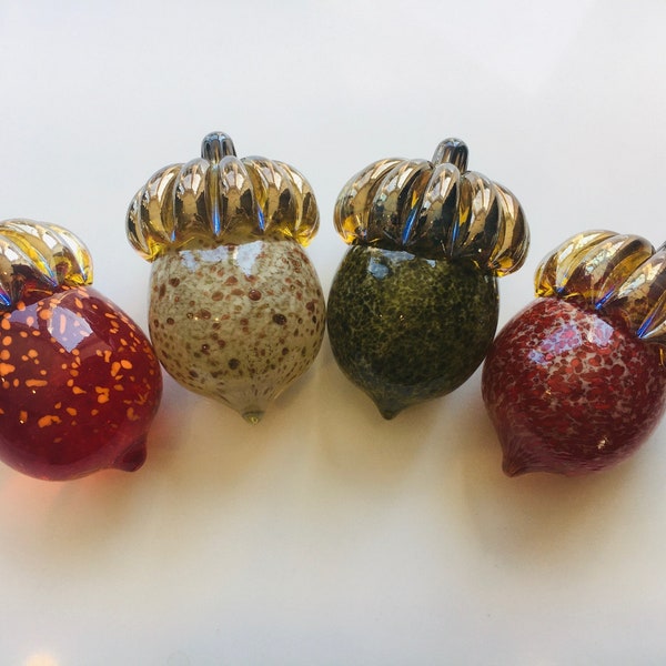 Glass Acorns - Etsy