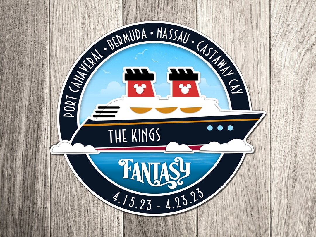Disney Cruise Ship Family Magnet Personalized Ports of Call Custom ...