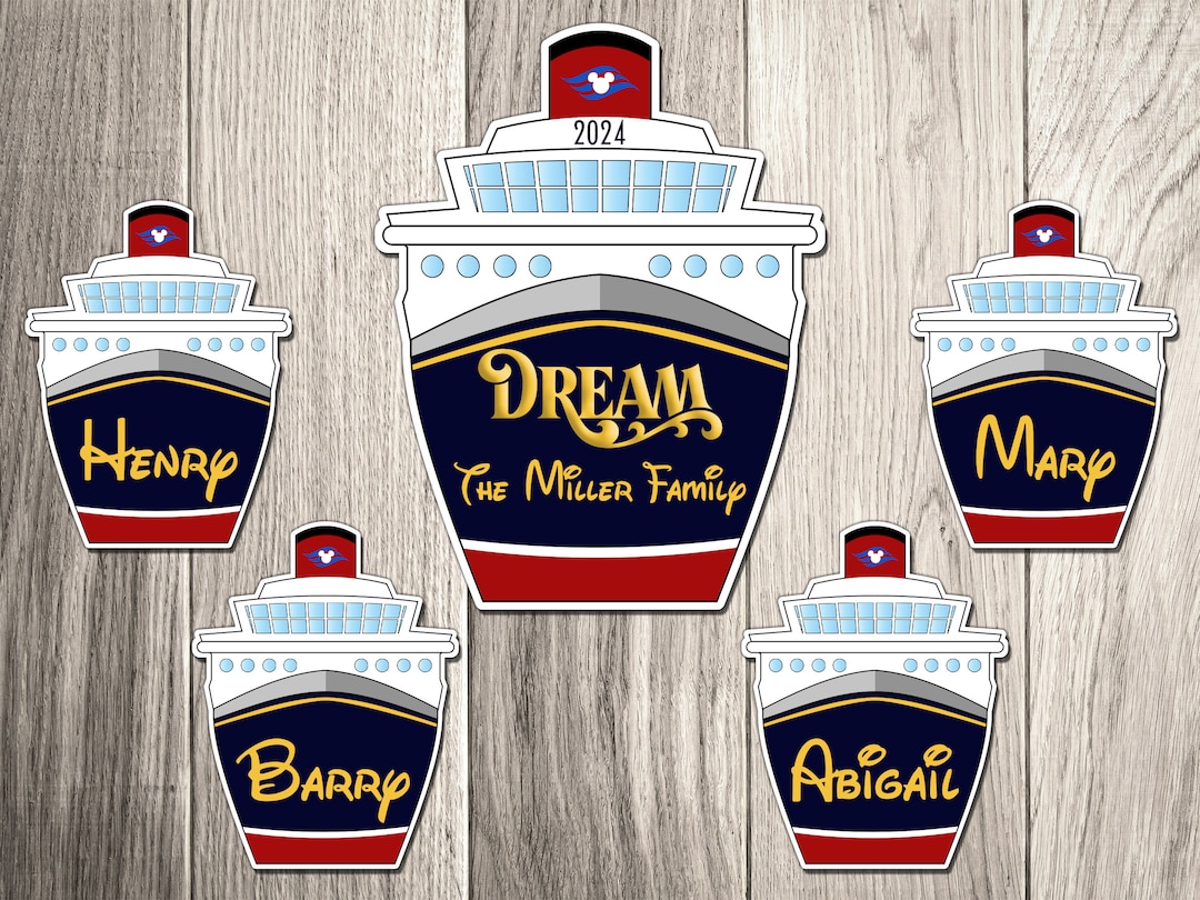 Disney Cruise Ship Family Magnet Bundle Set - Personalized Family ...