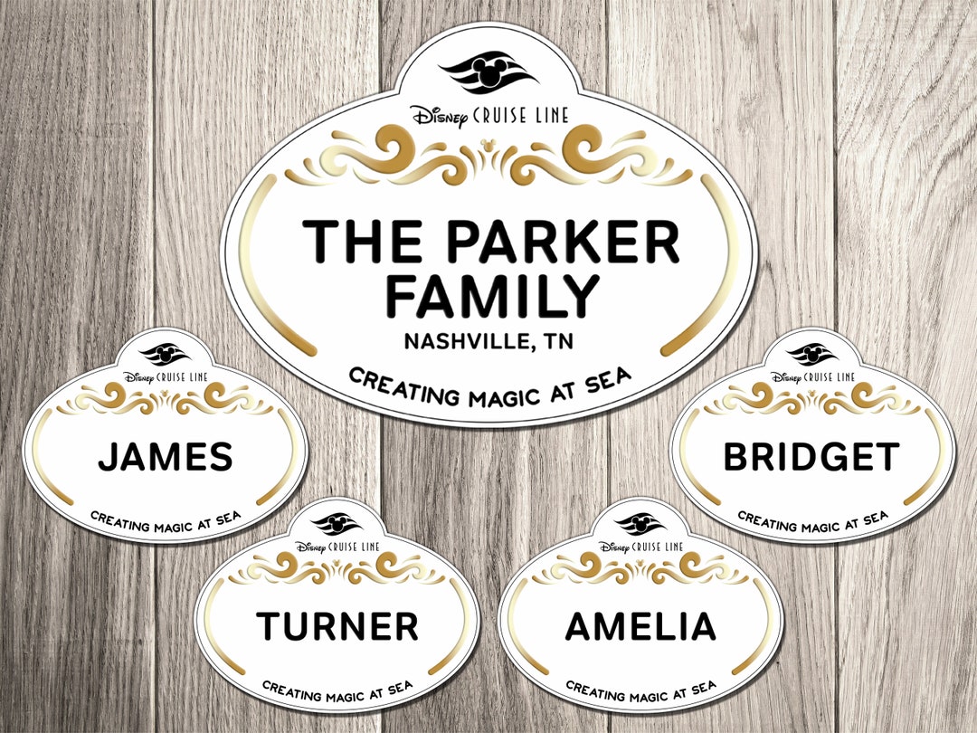 Disney Cruise Ship Name Tag Family Magnet Bundle Set Personalized ...
