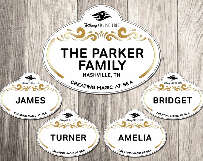 Disney Cruise Ship Name Tag Family Magnet Bundle Set Personalized ...