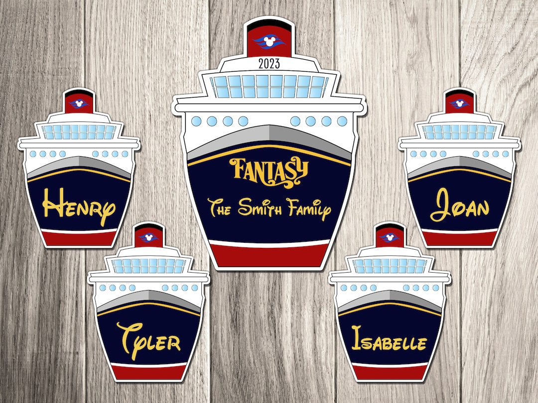Disney Cruise Ship Family Magnet Bundle Set Personalized Family Cruise ...