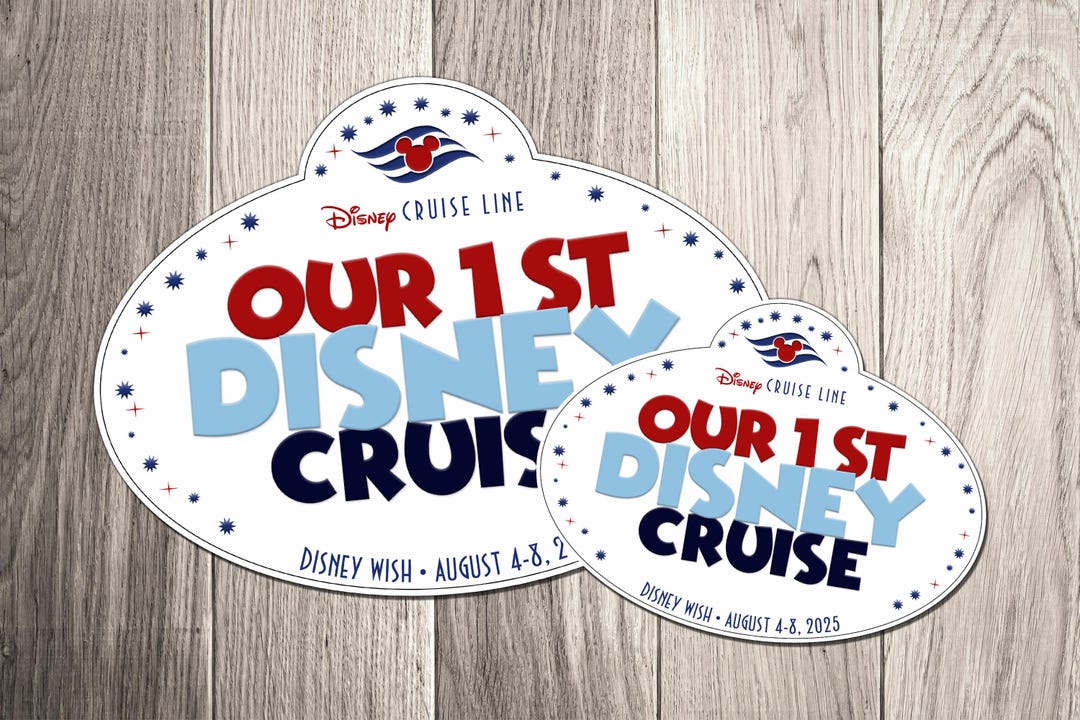 Our 1st Disney Cruise Ship Name Tag Family Magnet - Personalized Disney ...