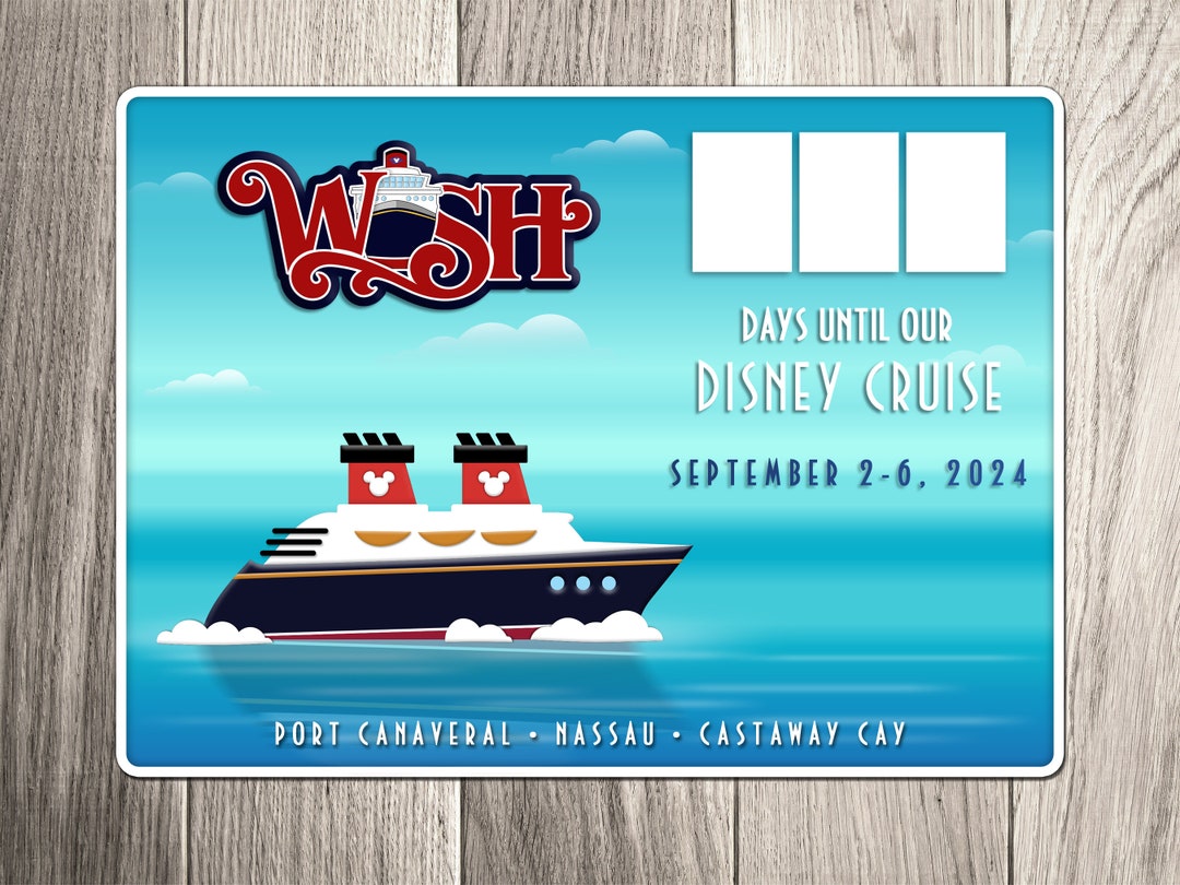 Disney Cruise Ship Countdown Magnet - Personalized Family Cruise Ship ...