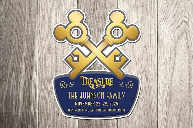 Disney Cruise Concierge Door Magnet – Personalized Gold Key Magnet for ...