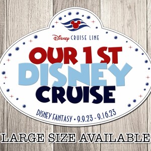Our 1st Disney Cruise Ship Name Tag Family Magnet Personalized Disney ...