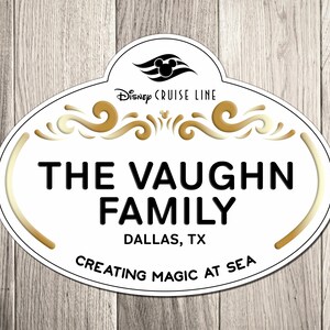 Disney Cruise Ship Name Tag Family Magnet Bundle Set Personalized ...