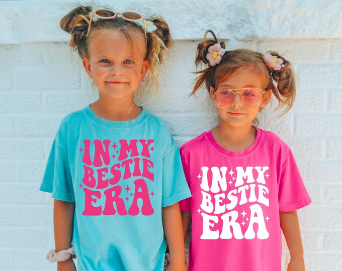Kid's Comfort Colors Shirt, in My Bestie Era Shirt, Girl's Best Friend ...