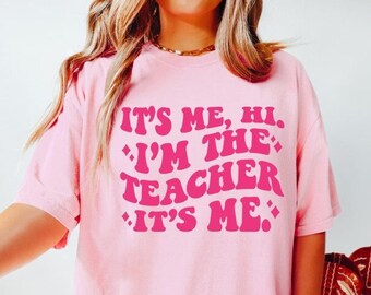 Retro Teacher Shirts Its Me Hi Im the Teacher Its Me Teacher - Etsy