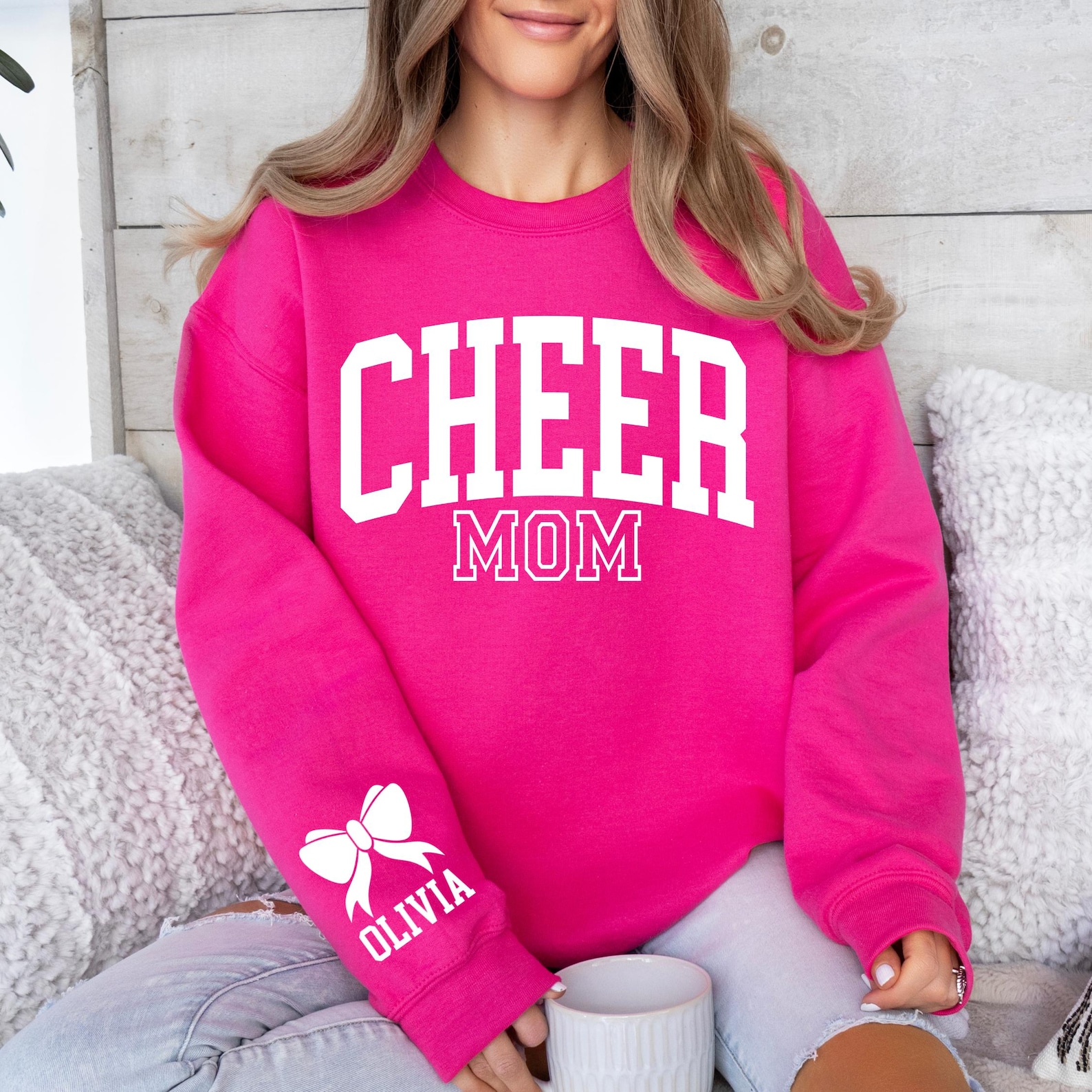 Personalized Cheer Mom Sweatshirt, Custom Cheer Mom Shirt, Cheer ...