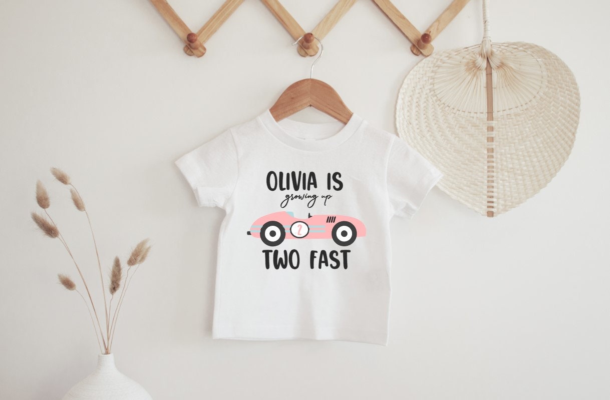 Personalized Two Fast Birthday Shirt Growing up Two Fast 2nd - Etsy