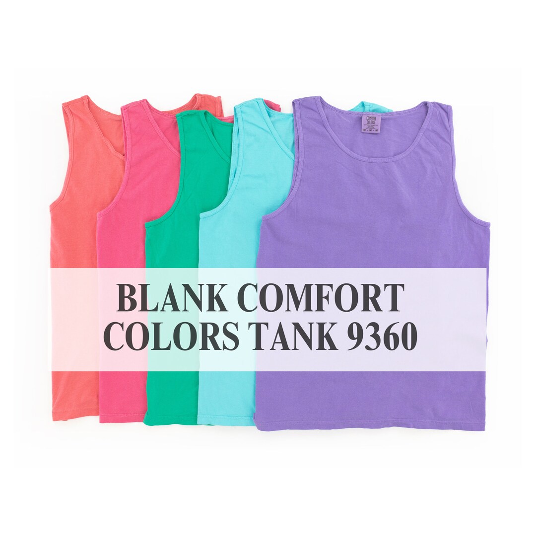 BLANK Comfort Colors Tank Top, Blank Tank Top, Comfort Colors 9360 ...
