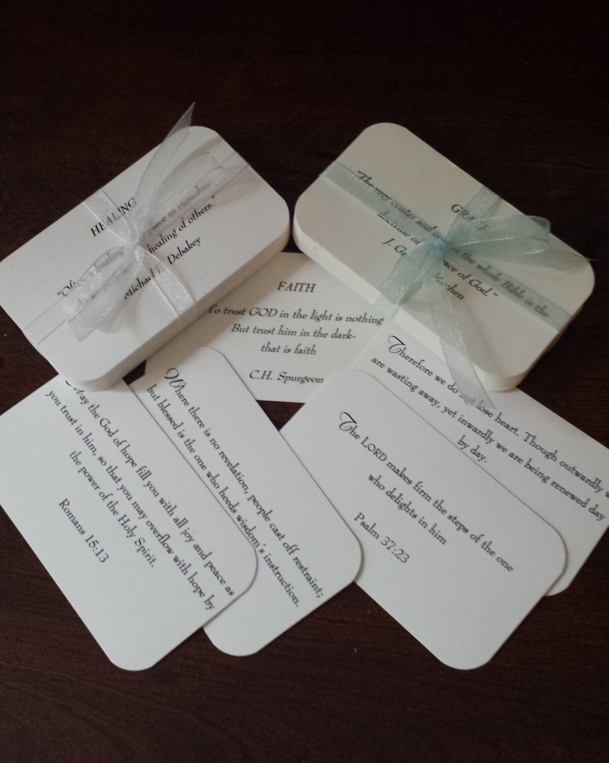 Scripture Cards - Silver Starfish Scripture Card Holder With Scripture ...