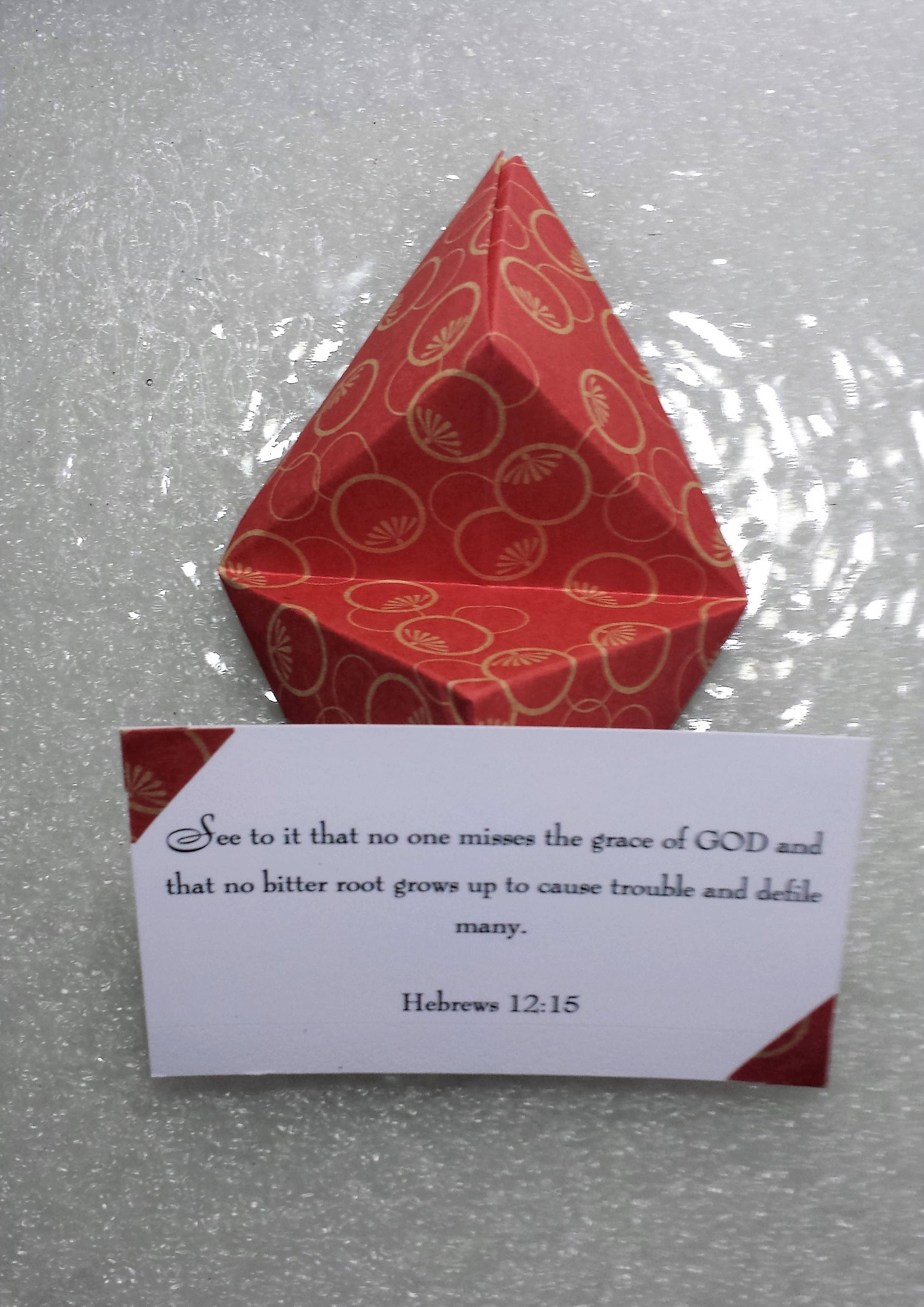 Scripture Cards - Origami Hand Folded Desktop Scripture Card Holder ...
