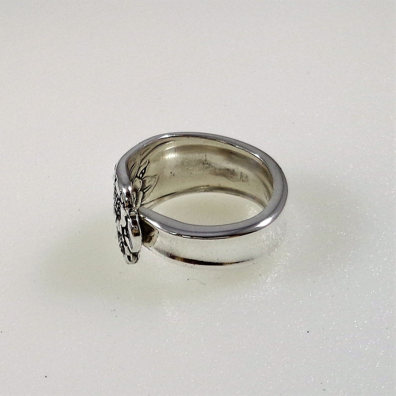 Spoon Ring April Shiny Round 1950 Bridal Gift Sunflower - Etsy